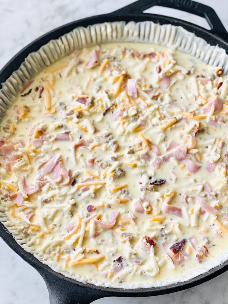 Meat Lover's Skillet Quiche - Quiche My Grits