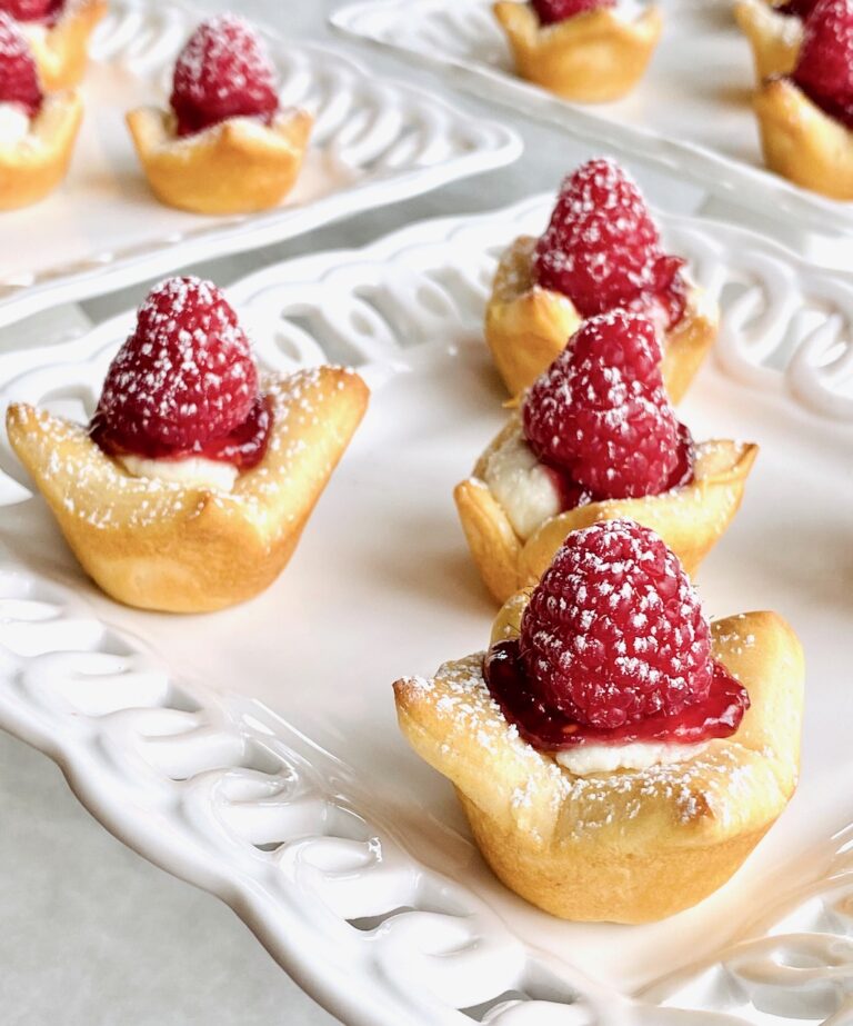 Raspberry Goat Cheese Appetizers - Quiche My Grits