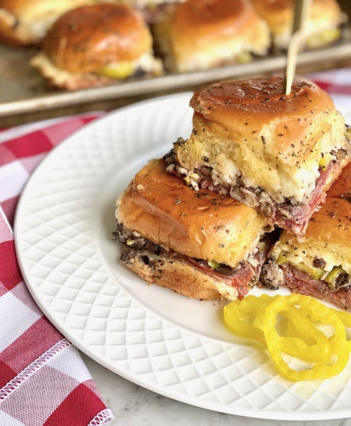 Sheet Pan Italian Sliders - Quiche My Grits