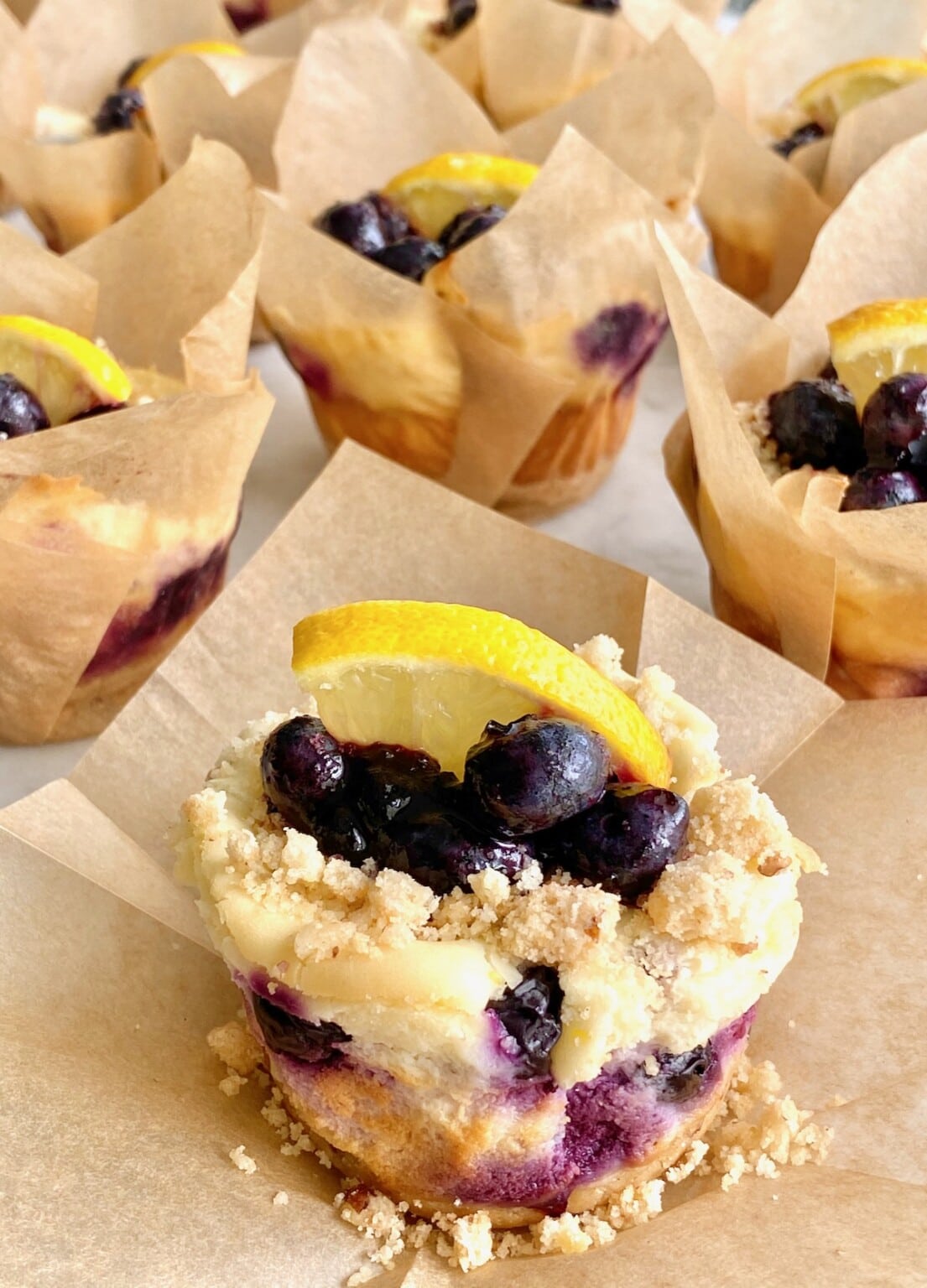 Blueberry Cheesecake Cupcakes - Quiche My Grits