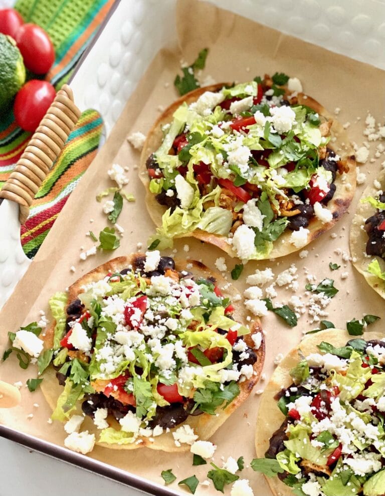 Easy Chicken Tostadas - Quiche My Grits