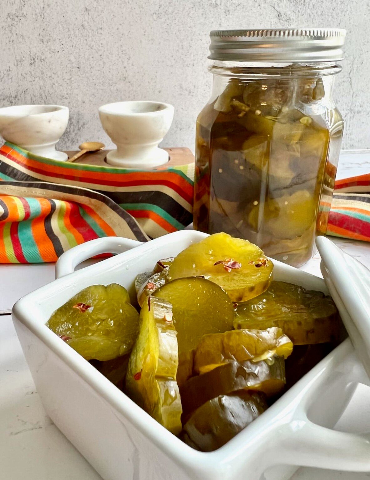 Fire and Ice Pickles - Quiche My Grits