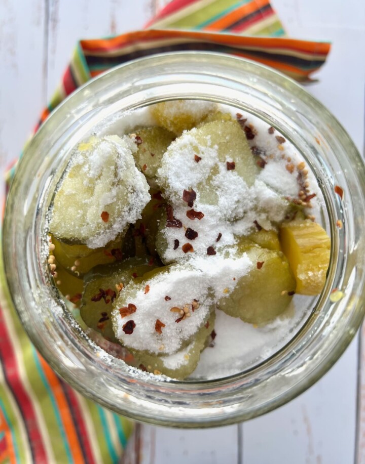 Fire and Ice Pickles - Quiche My Grits