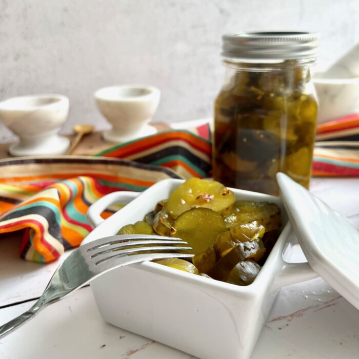 Fire and Ice Pickles - Quiche My Grits