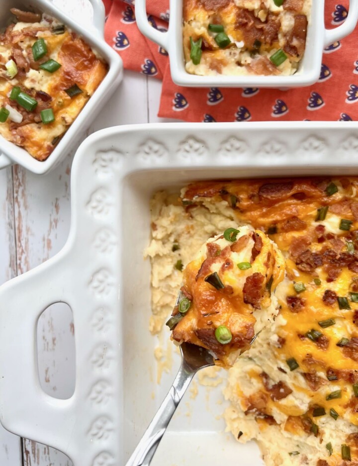 Twice Baked Mashed Potatoes - Quiche My Grits