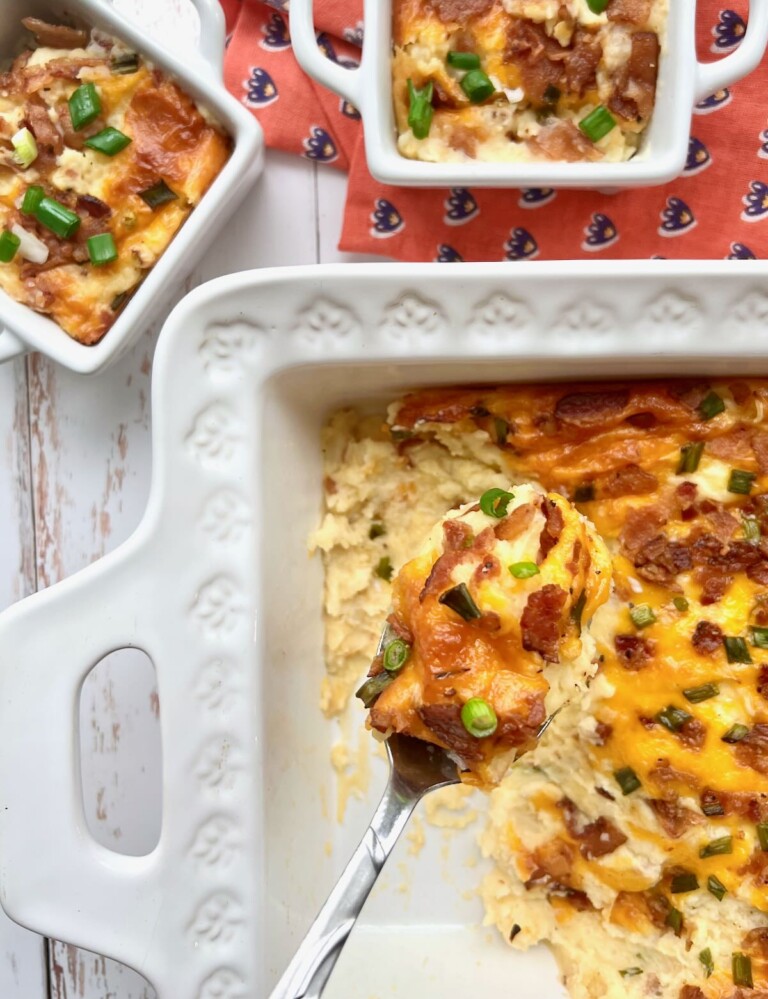 Twice Baked Mashed Potatoes - Quiche My Grits