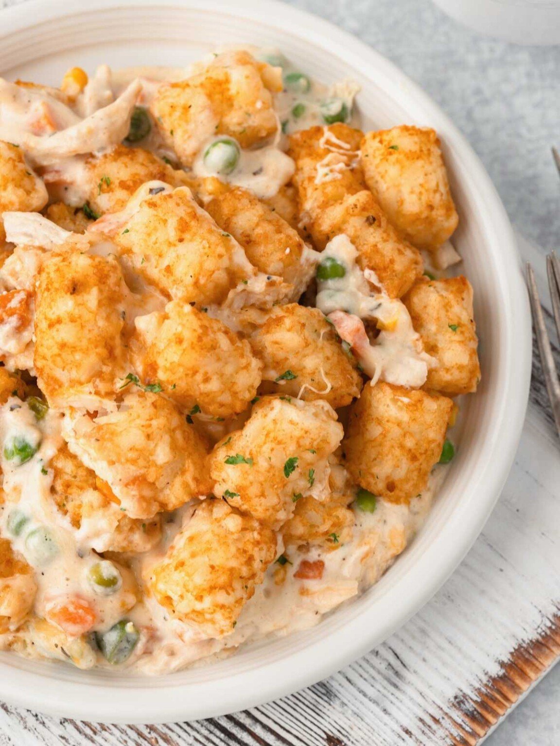 Cheesy Chicken Tater Tot Casserole - Quiche My Grits