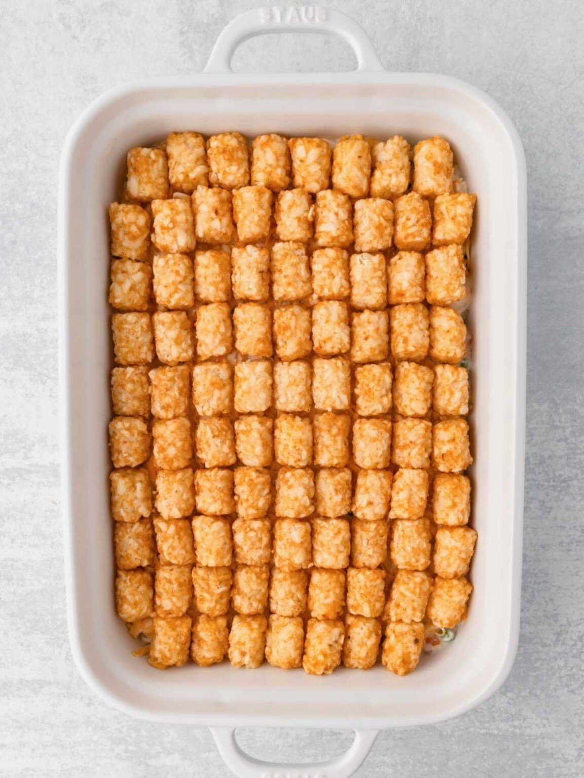 Cheesy Chicken Tater Tot Casserole - Quiche My Grits