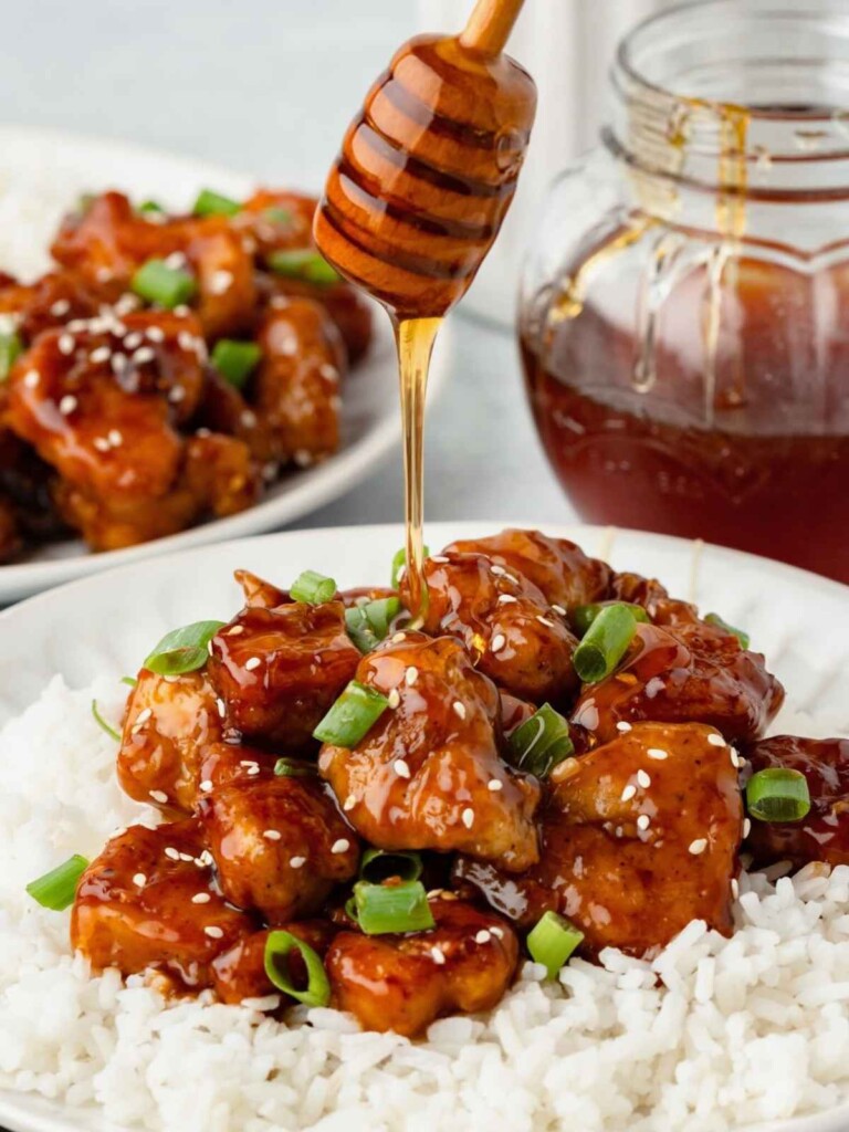 Crispy Honey Sesame Chicken - Quiche My Grits