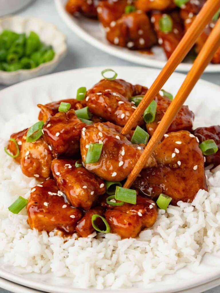 Crispy Honey Sesame Chicken - Quiche My Grits