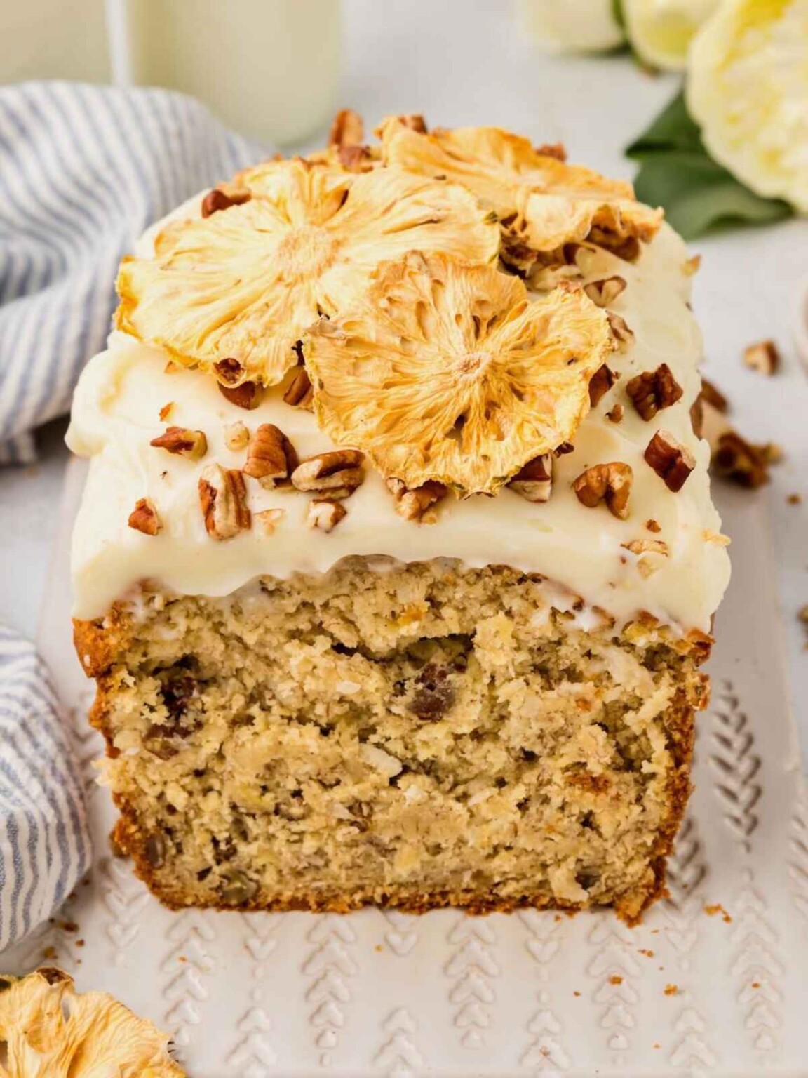 Hummingbird Bread with Cream Cheese Frosting - Quiche My Grits