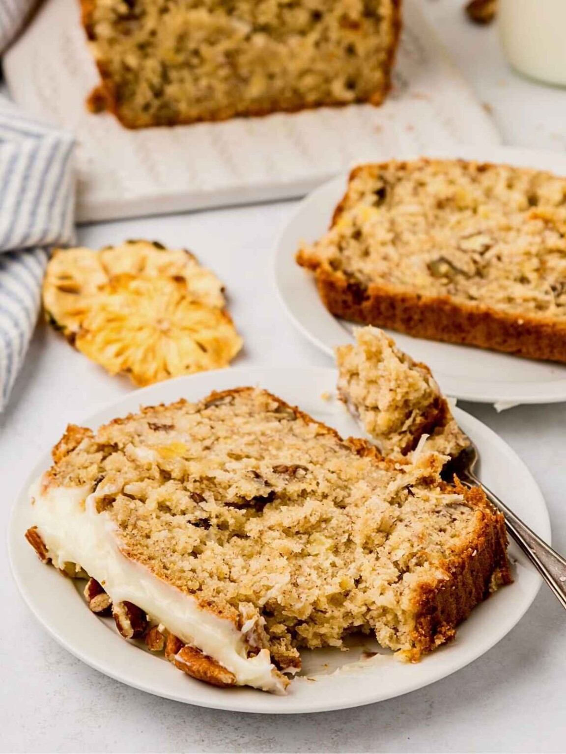 Hummingbird Bread with Cream Cheese Frosting - Quiche My Grits