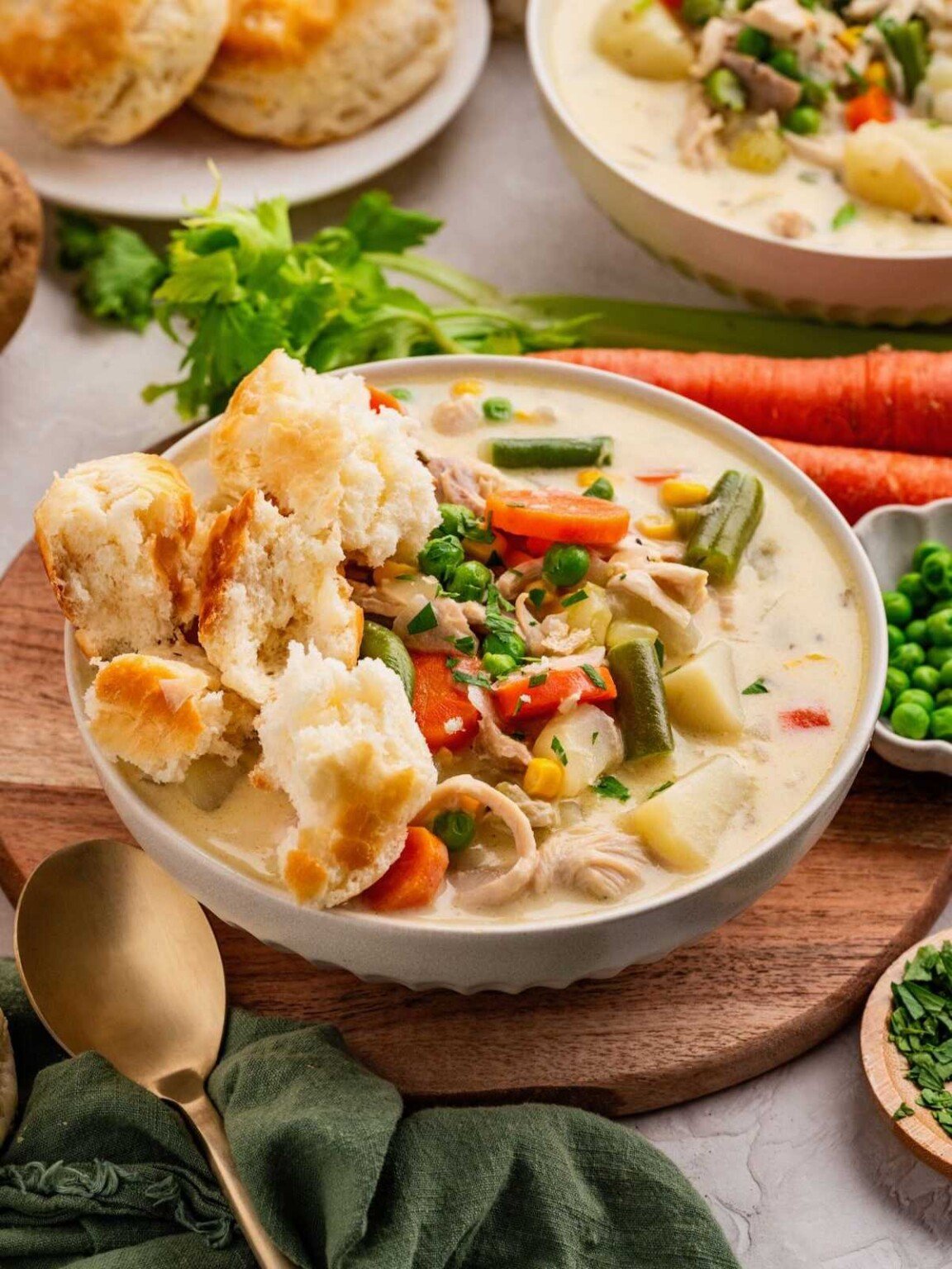 Chicken Pot Pie Soup: Easy One Pot Meal! - Quiche My Grits